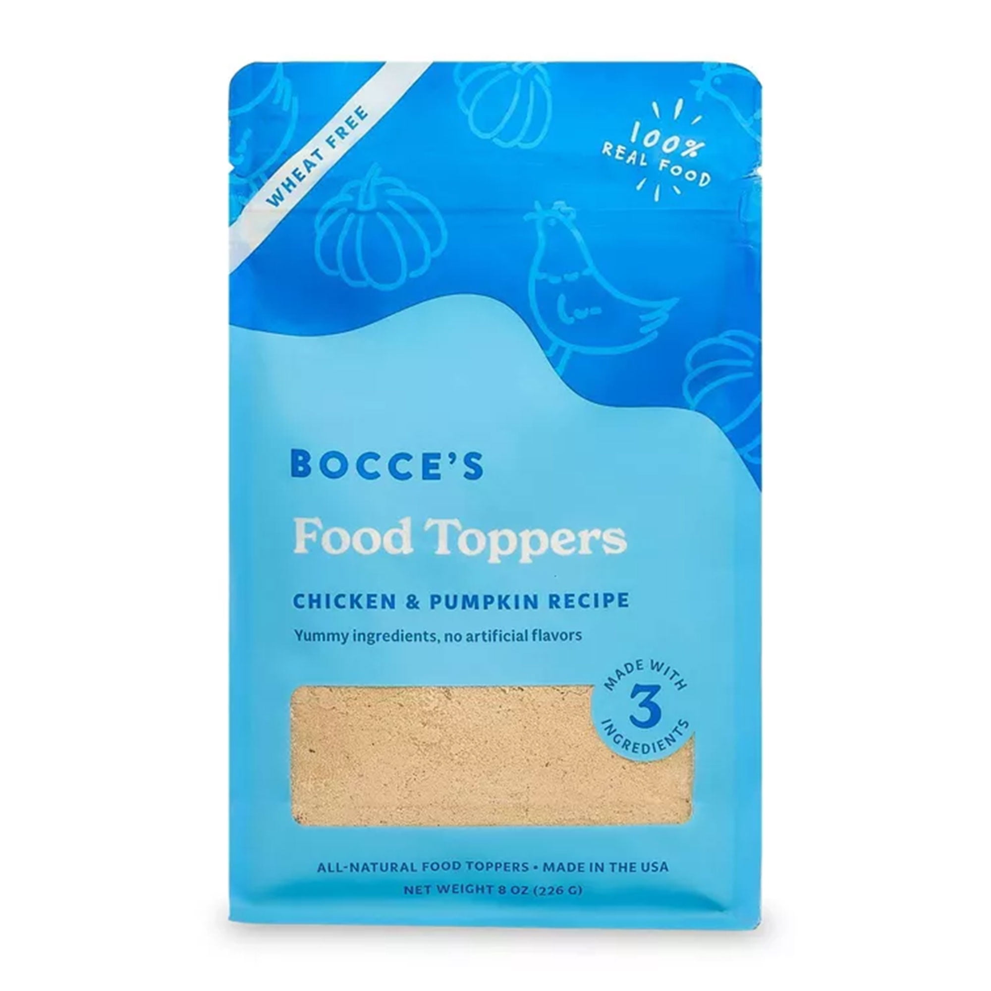 Bocces Bakery KHRM02300288 8 oz Chicken Pumpkin Topper Dog Food ...