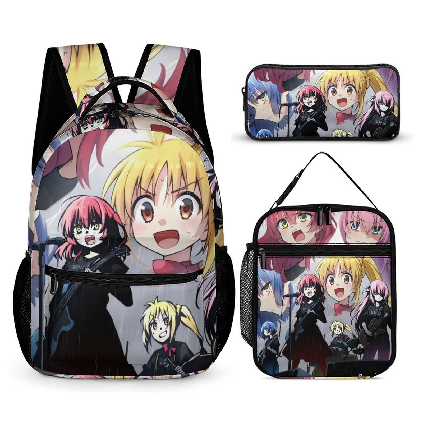 Bocchi The Rock Anime (1) 3 Piece Backpack Set Anime Casual Daypack ...