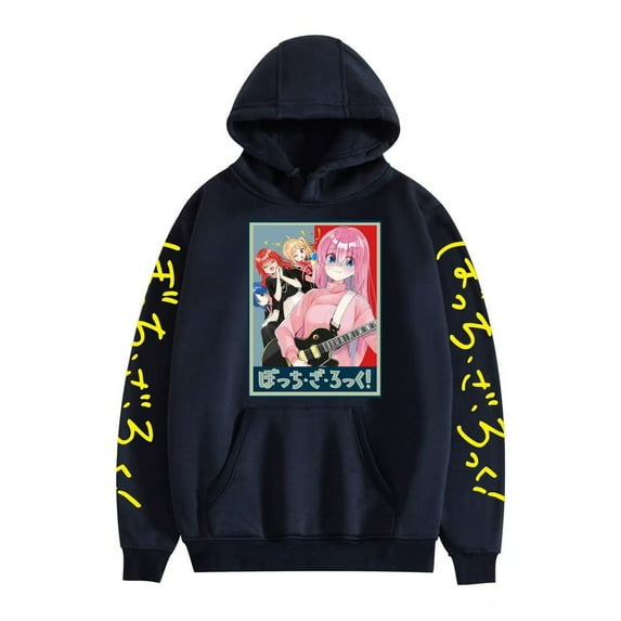 Bocchi The Rock Anime Hitori Gotoh Merch Hoodie Pullover Tracksuit Long ...