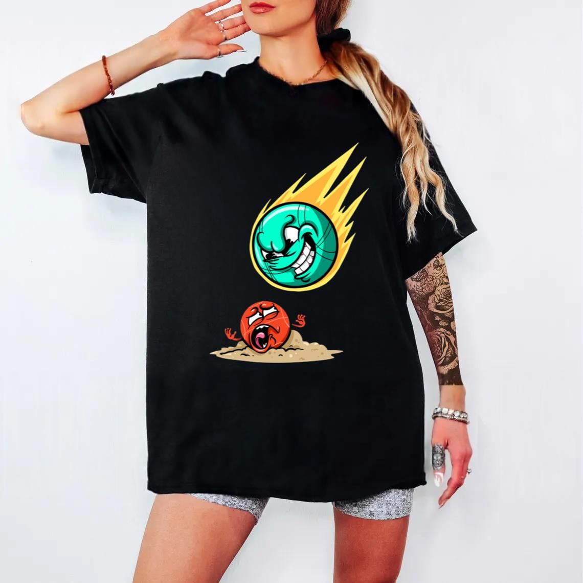 Boccia Action T-Shirt Flying Ball Moment for Sporty Bocce Fans, for men ...