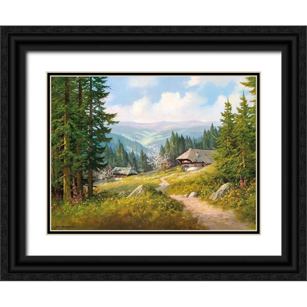 Bochmann, Joh. 18x15 Black Ornate Wood Framed with Double Matting ...