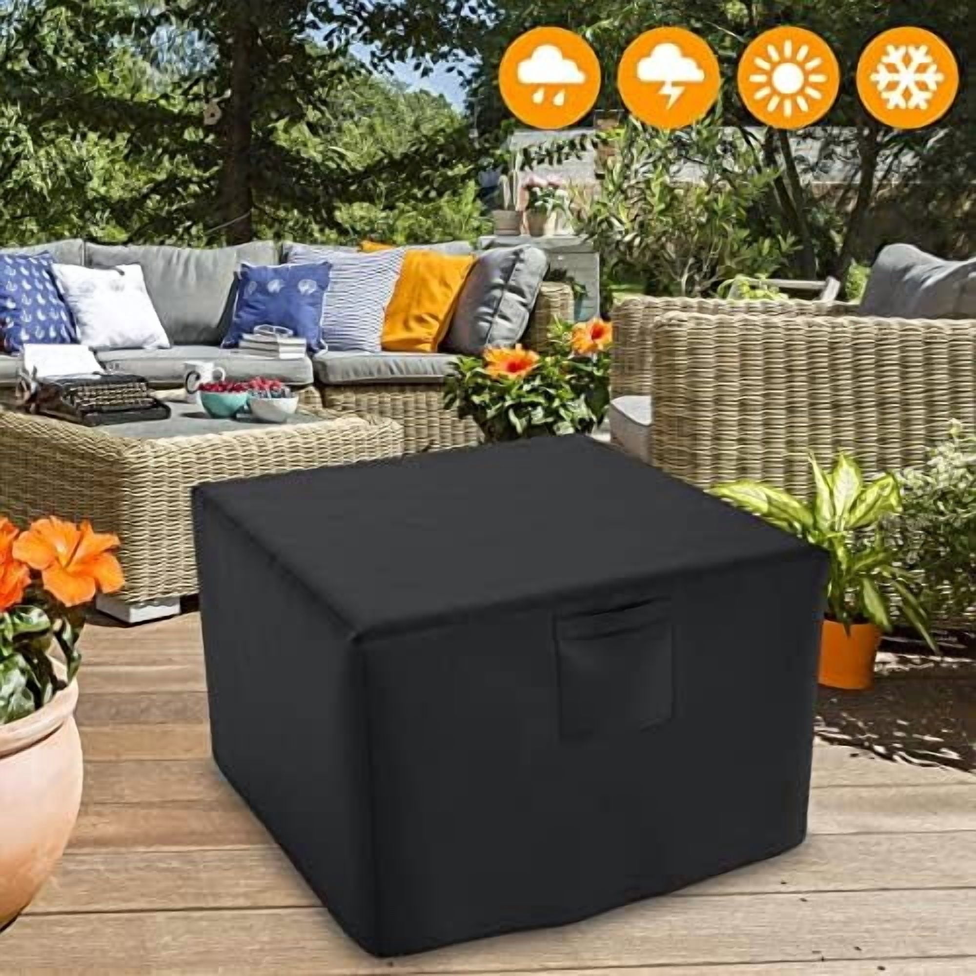 Bocianelli Fire Pit Cover Square, Fits for 28-32 Inch Gas Fire Table ...