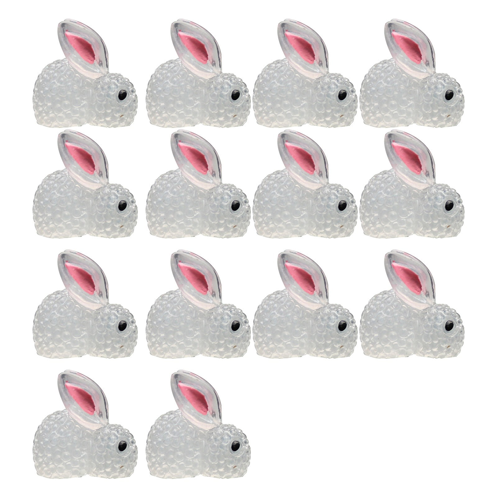 Bocqde Kids Educational Toys Luminous Mini Resin Bunny Plastic Rabbits ...