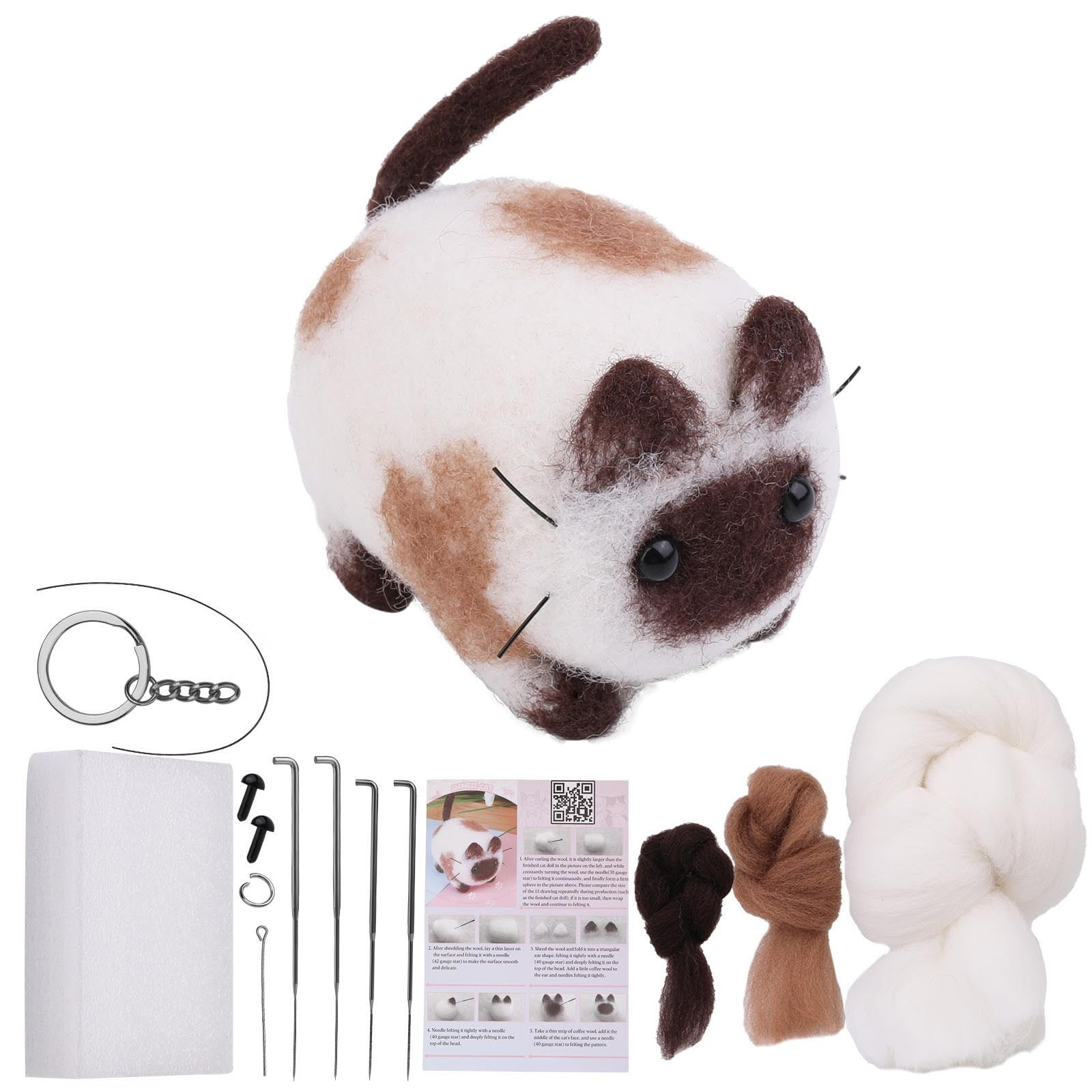 Bocqde Kids Educational Toys Needle Felting Kit Animals Needle Felting ...