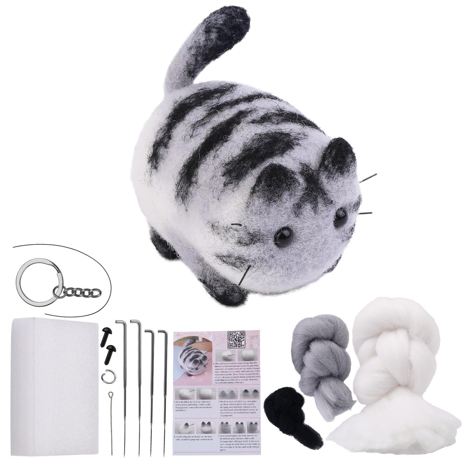 Bocqde Kids Educational Toys Needle Felting Kit Animals Needle Felting ...