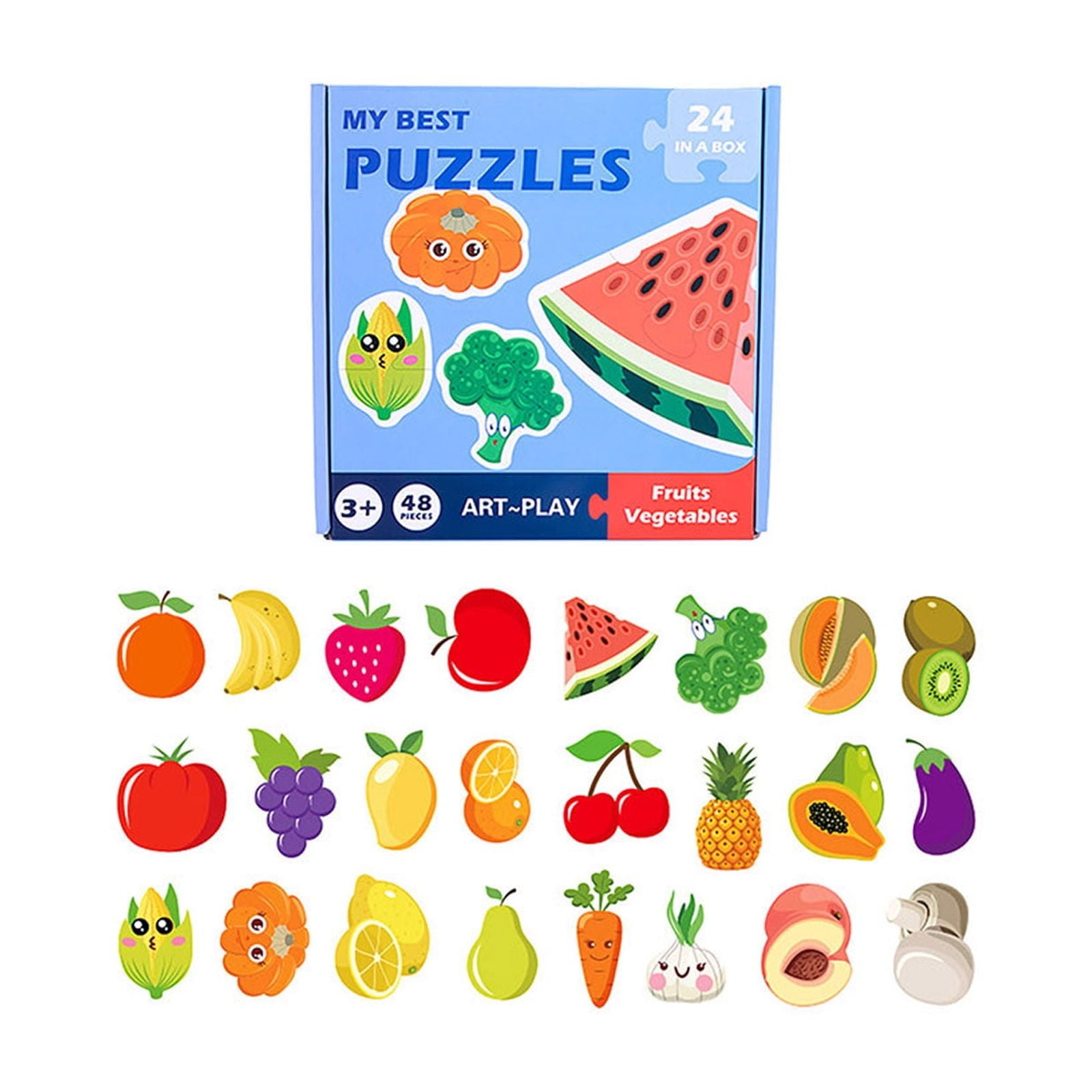 Bocqde Kids Educational Toys Two Piece Matching Puzzle for Children ...