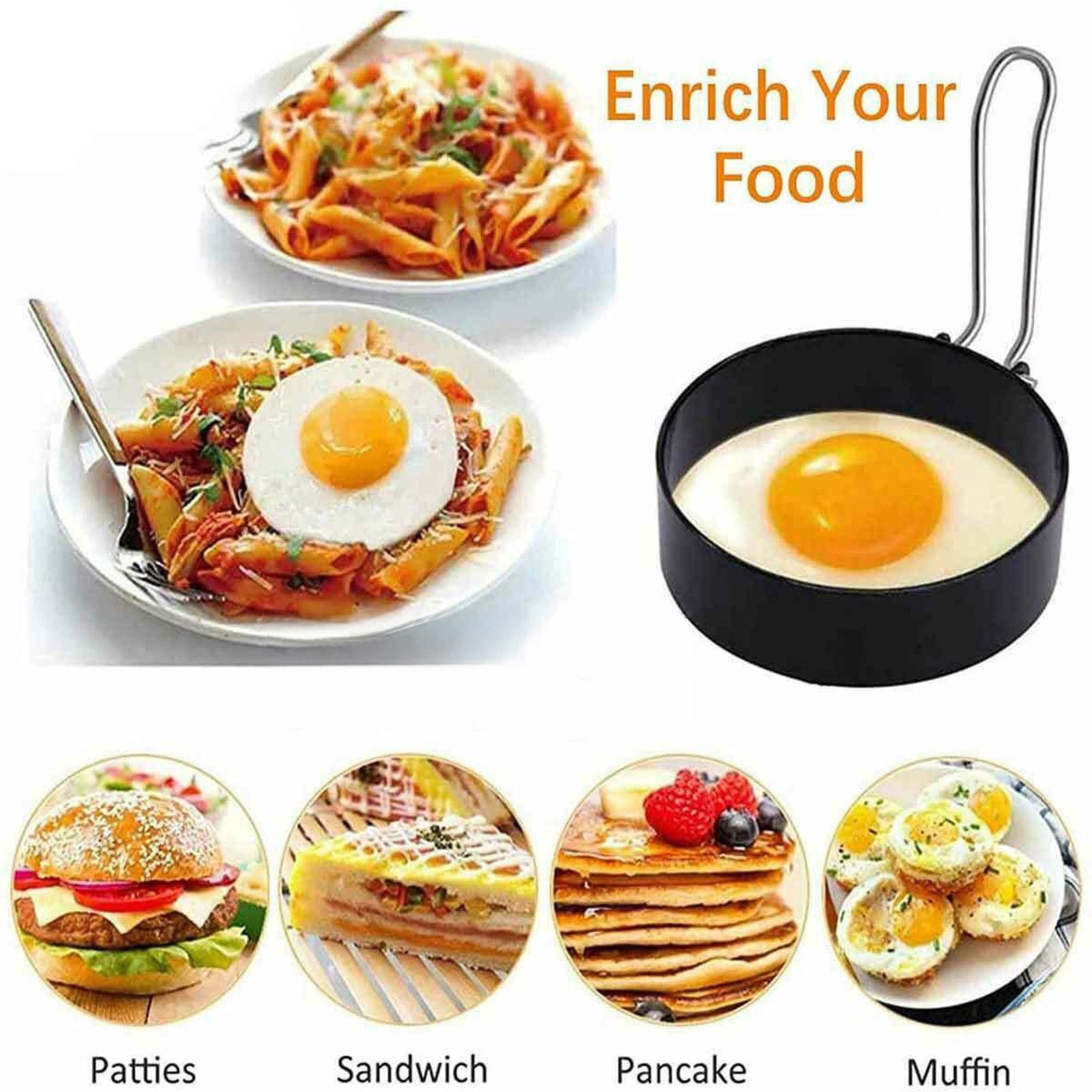 Qholemyo Kitchen Organizers and Storage 4pcs Circular Ring Stainless ...