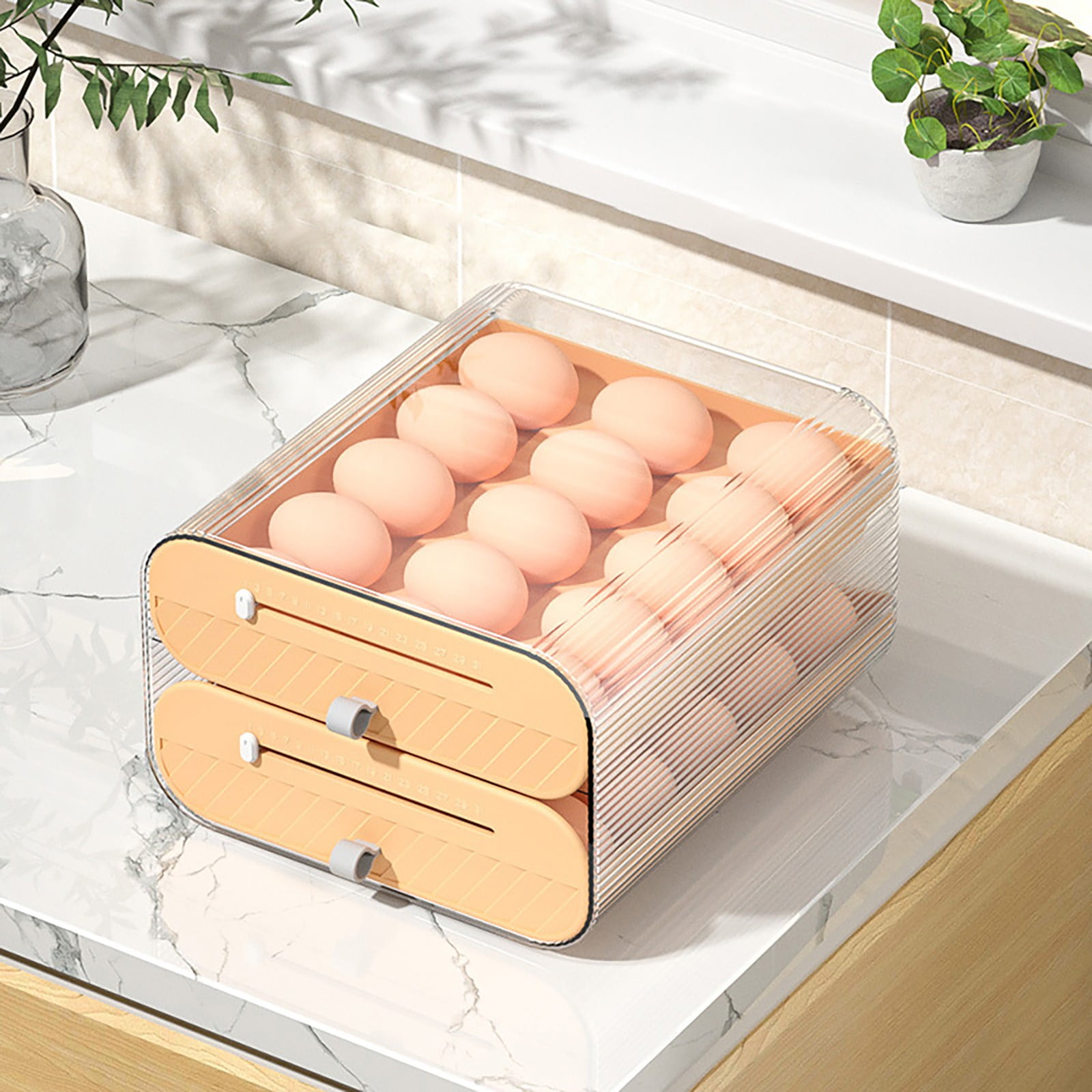 Bocqde Kitchen Organizers and Storage Large Capacity Eggs for ...