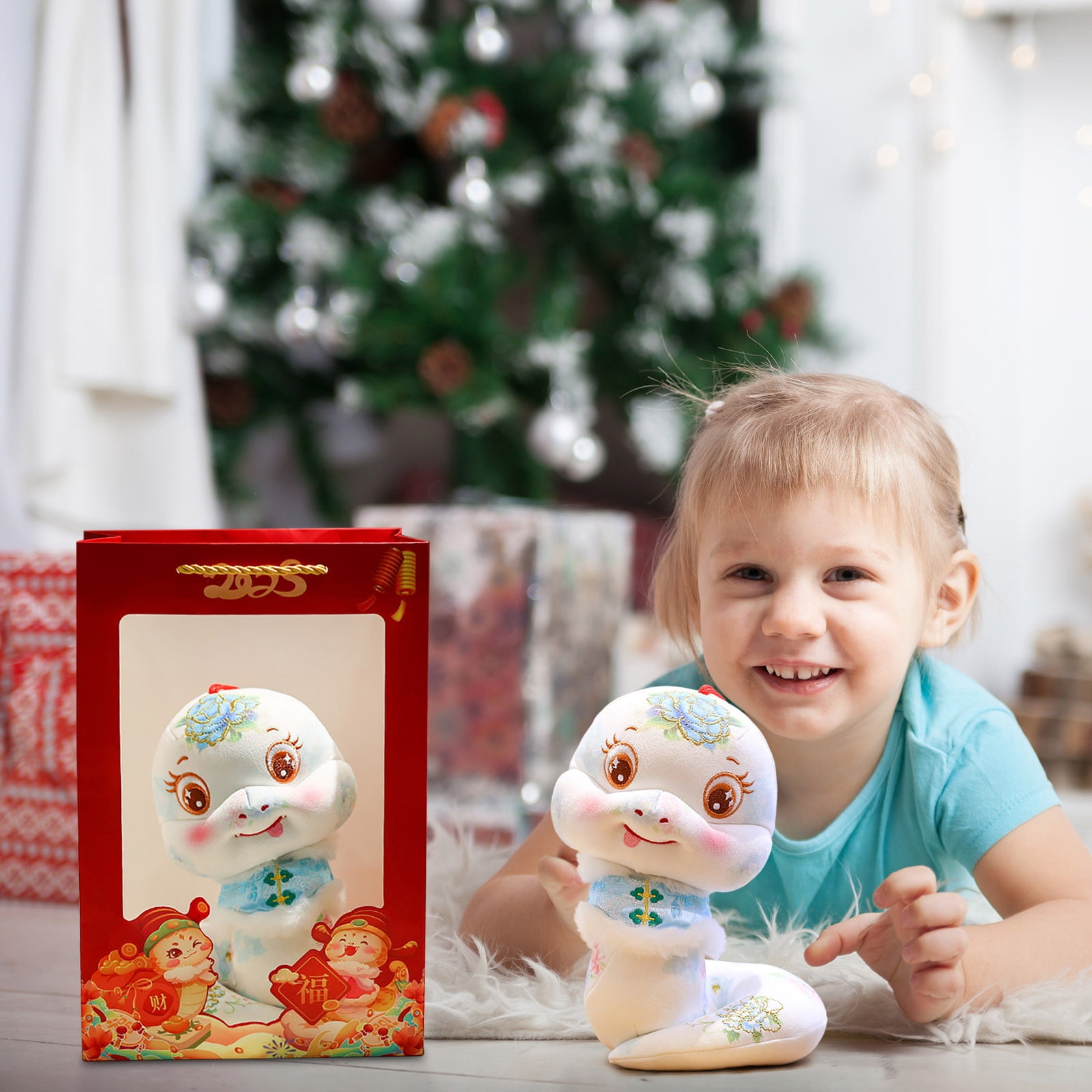 Bocqde Plush Toys, Stuffed Animals, Little White Snake Doll 2025 Year ...