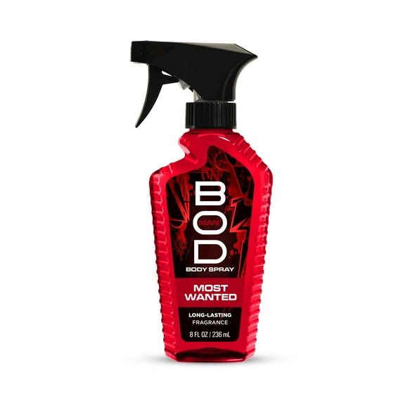 BOD Man Most Wanted Body Spray for Men 8 fl oz Fragrance with Bergamot ...