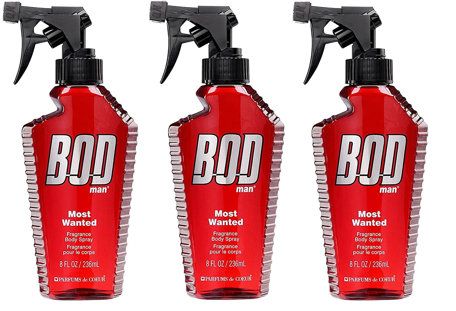 Bod Man Most Wanted by Parfums De Coeur Fragrance Body Spray 8 oz for ...