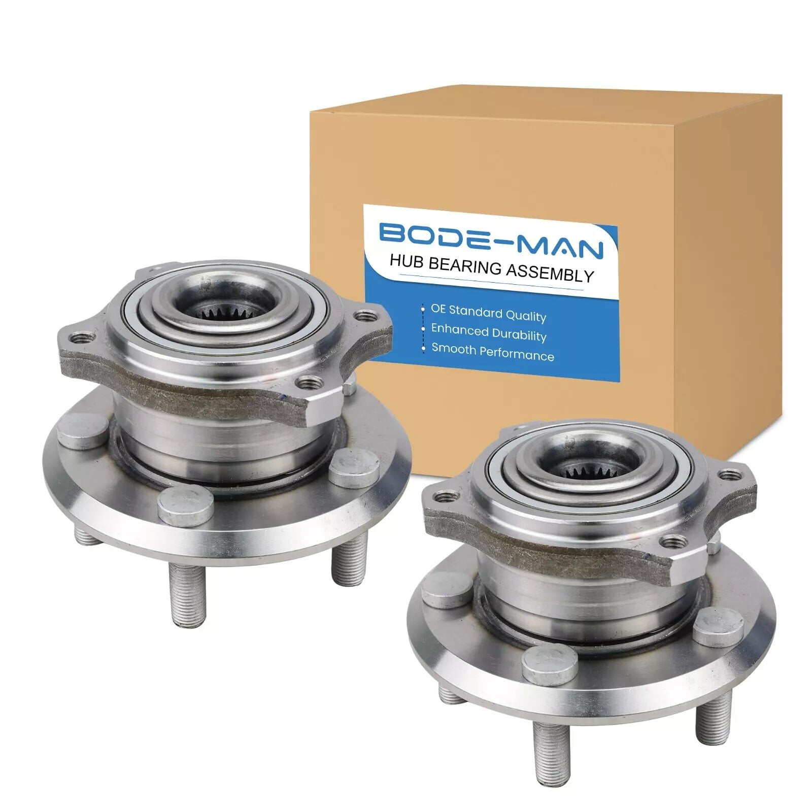 Bode-man Pair 513225 Front Wheel Hub and Bearing Assembly (5Lug, 4 Bolt ...