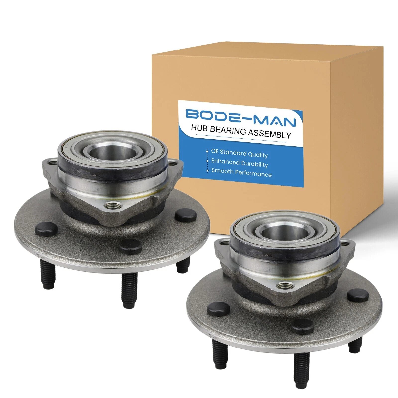Bode-man Pair 5LUG Front Wheel Hub and Bearing Assembly for 2000-2004 ...