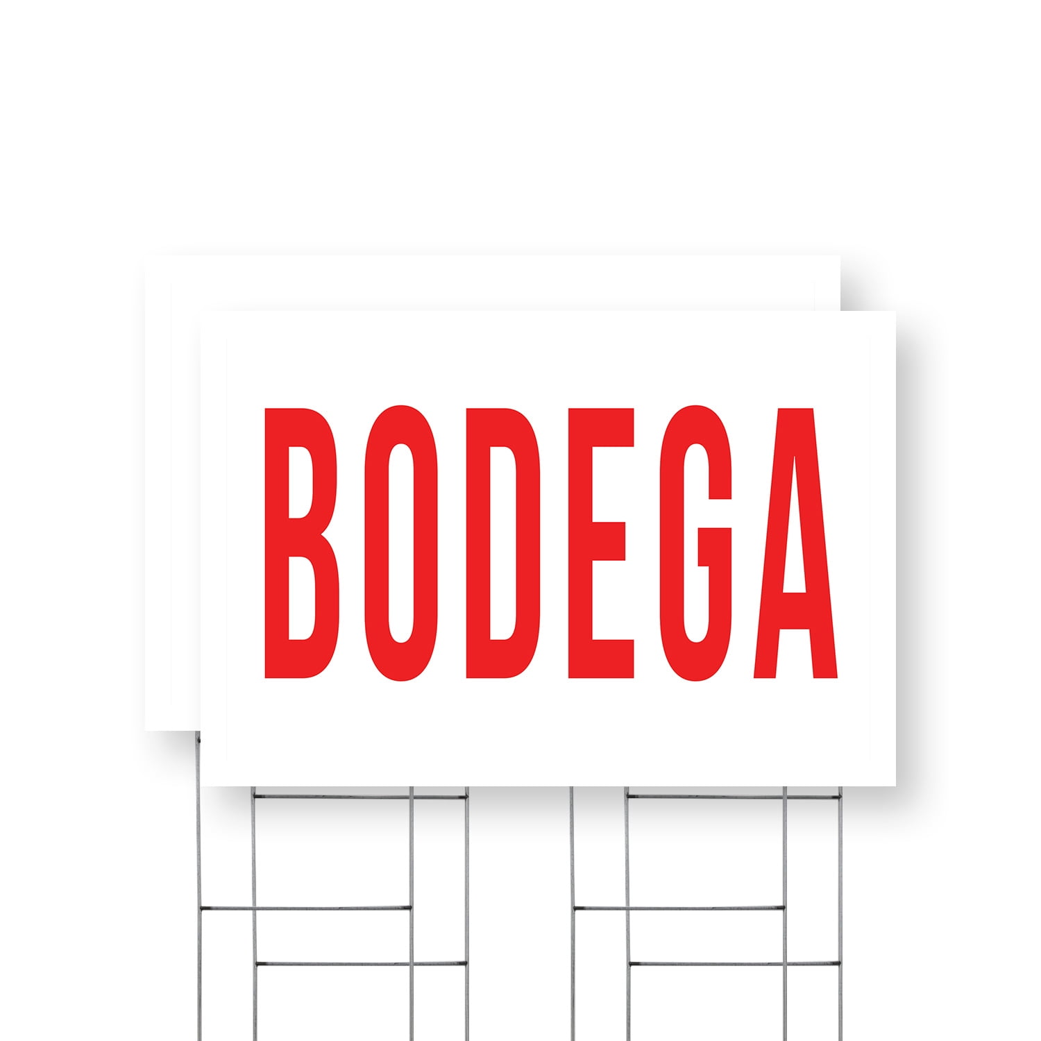 Bodega Yard Sign 2 Pack of 24 Inch x 36 Inch Single Sided Weatherproof ...