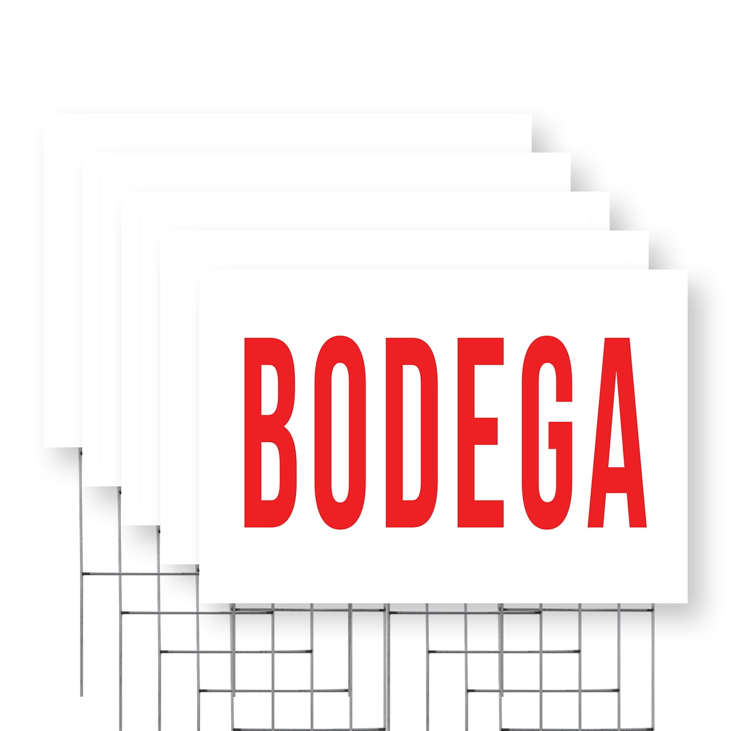 Bodega Yard Sign 5 Pack of 24 Inch x 36 Inch Single Sided Weatherproof ...