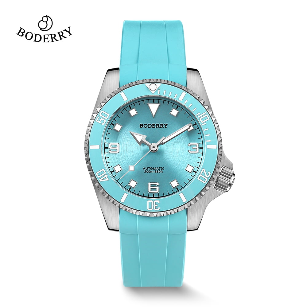 Boderry ADMIRAL Diver Titanium Watches 3-Hand No Date Ceramic Bezel ...