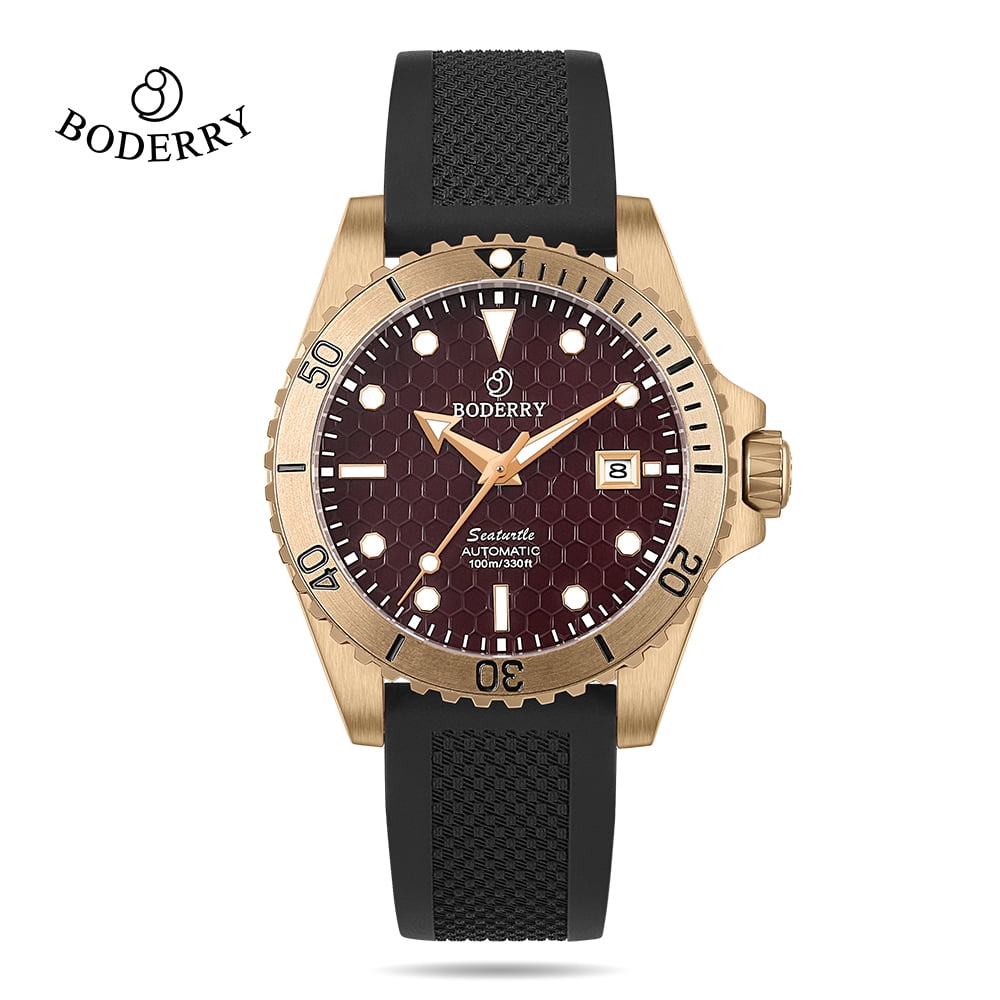 Boderry Bronze Watch Seaturtle Titanium Diver Luxury Wristwatch ...