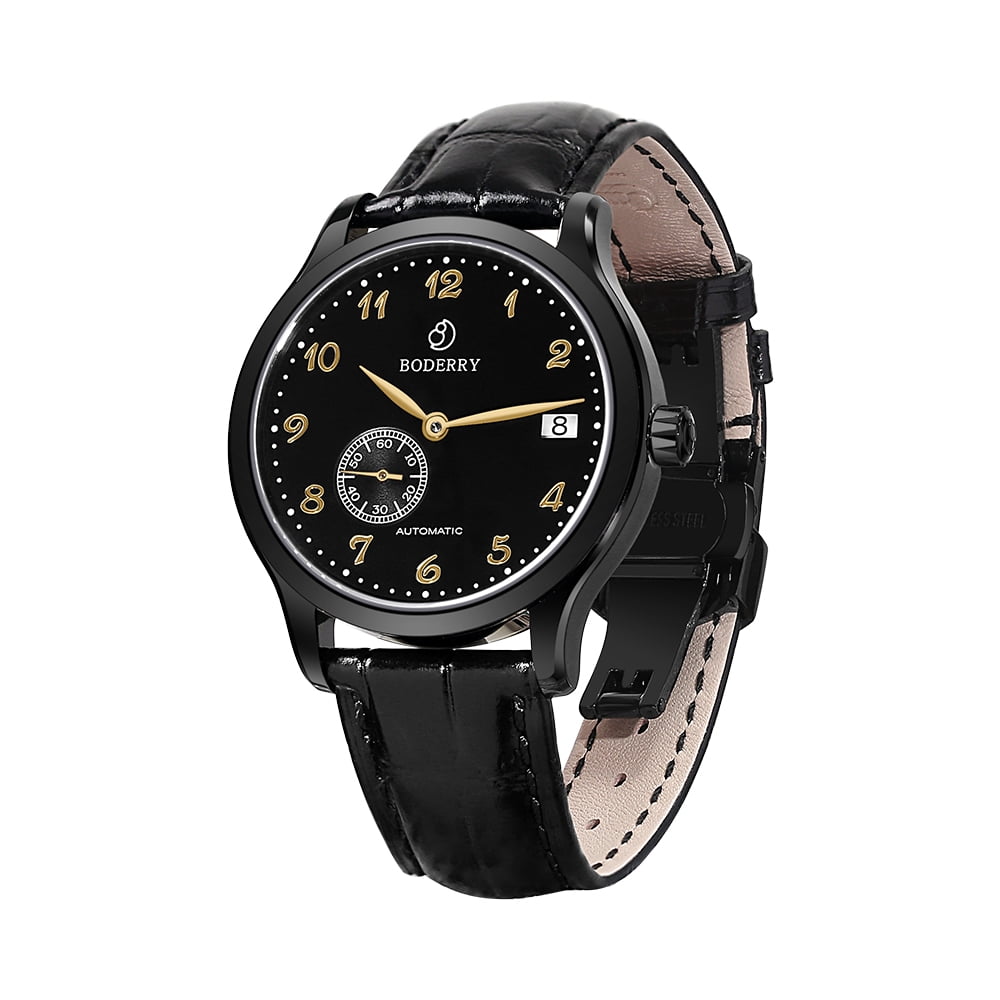 Boderry Mens Micro-rotor Automatic Dress Watches Waterproof Stainless ...