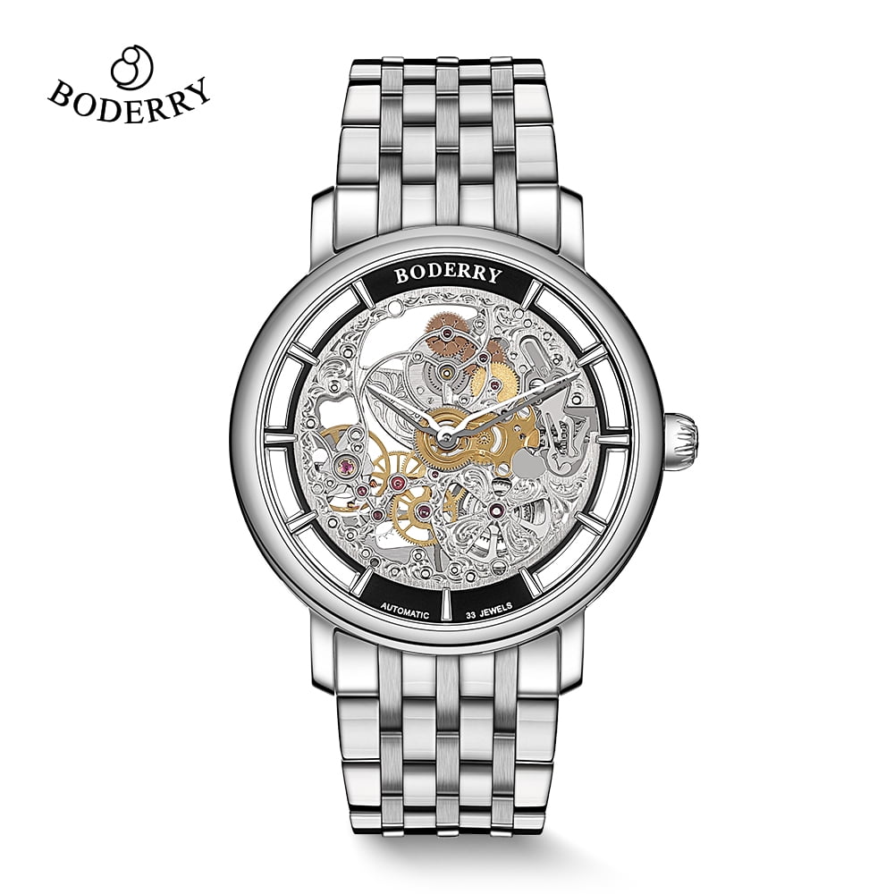 Boderry Watches Automatic Mechanical ELITE II Waterproof Sapphire ...