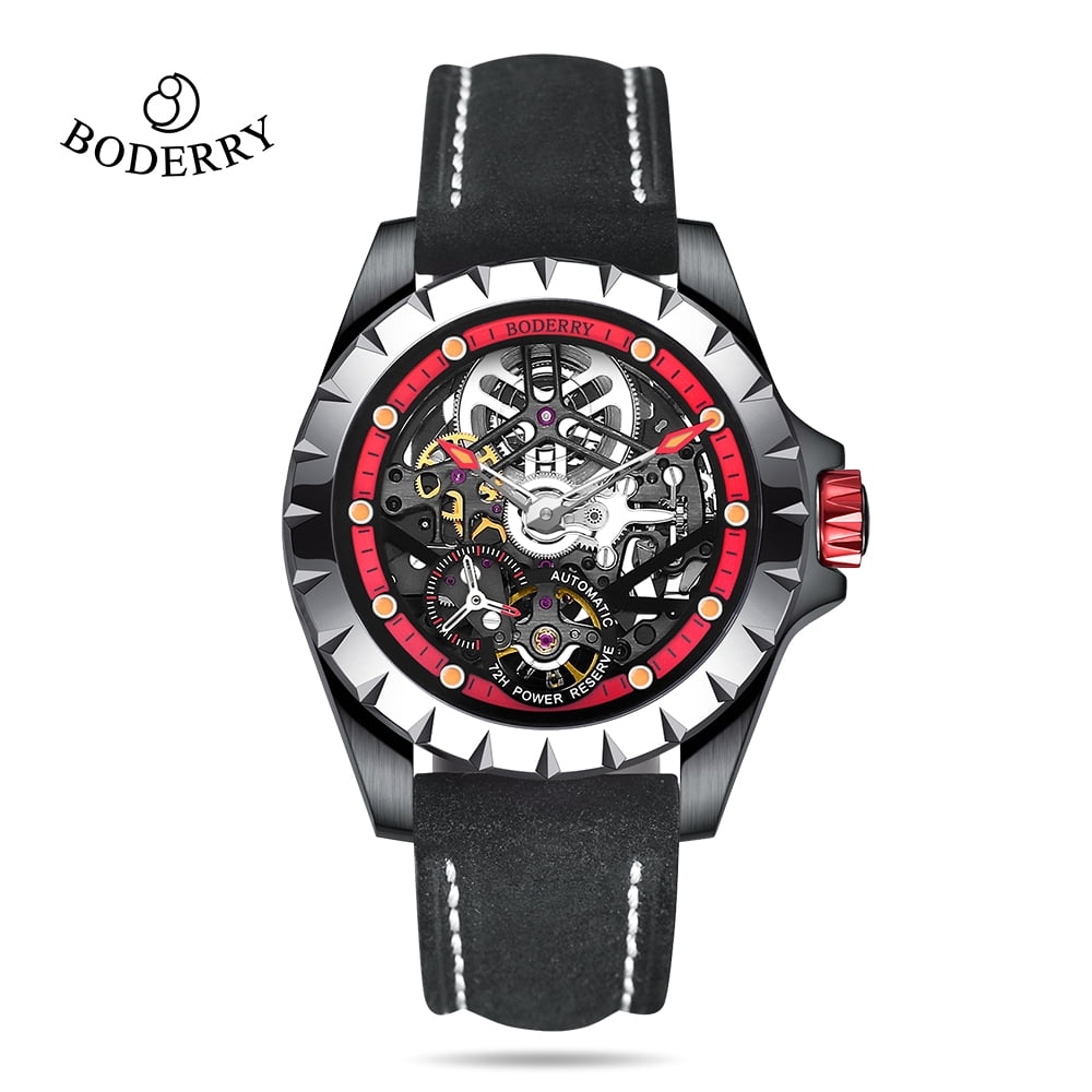 Boderry Windmill Men's Skeleton Stylish Watches Automatic Mechanical ...