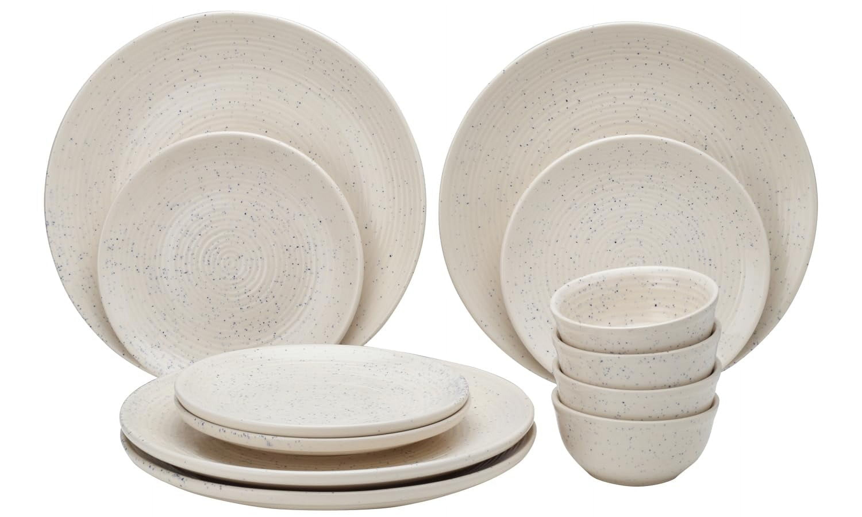 Bodhi House Handcrafted Stoneware Ceramic Dinner Set 12 Pieces Dish Set ...