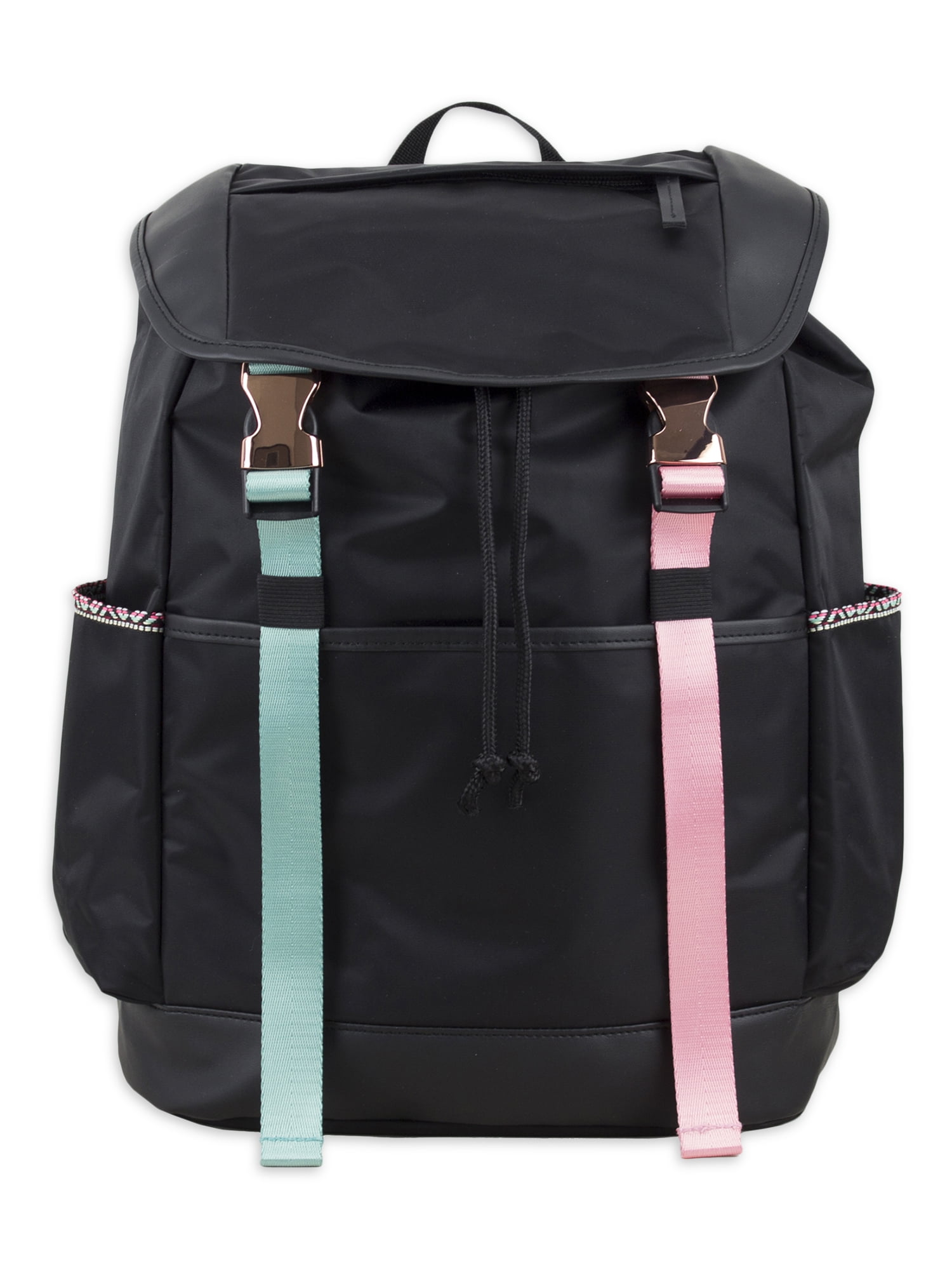 Bodhi Unisex Drawstring Backpack with Dual Buckles, Black Aztec ...