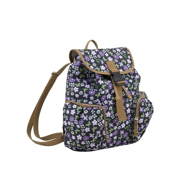 Bodhi Unisex Drawstring Mini Backpack Bag with Dual Zipper Pockets ...