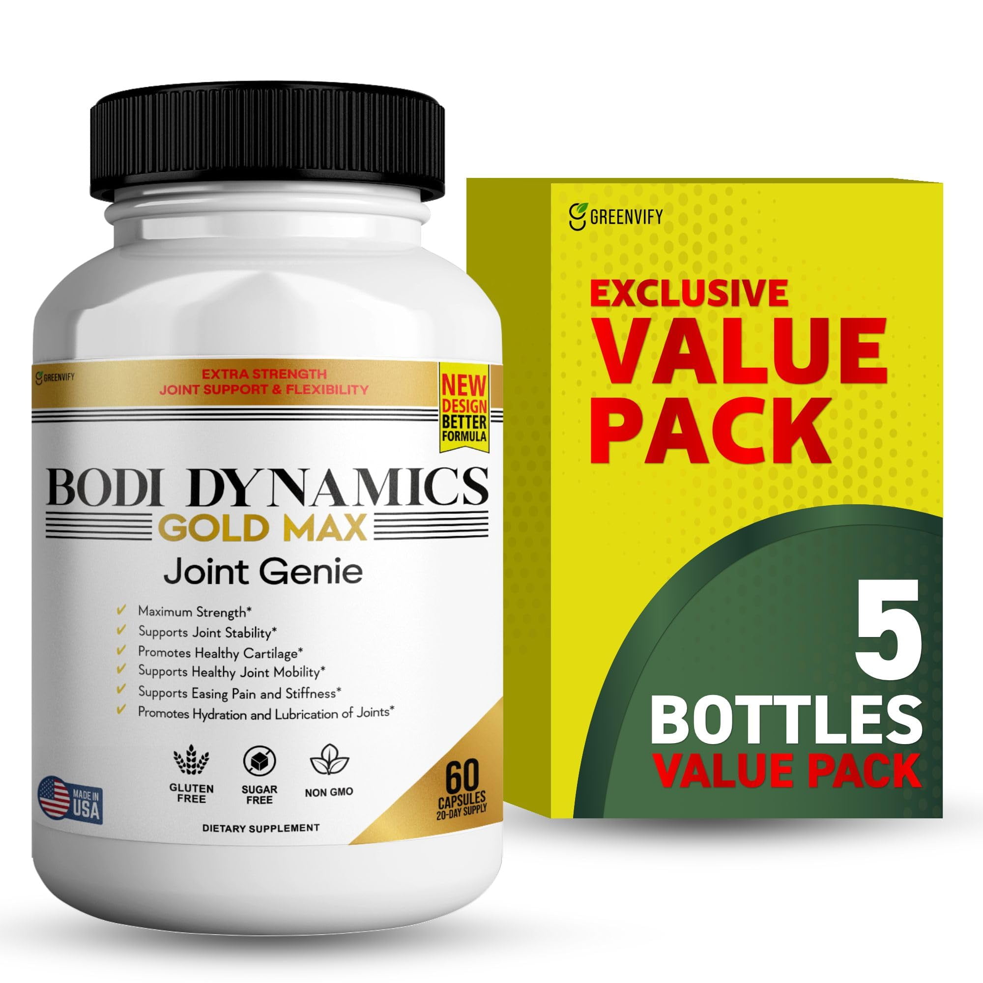 Bodi Dynamics Gold Max Joint Genie Extra Strength Joint Support ...