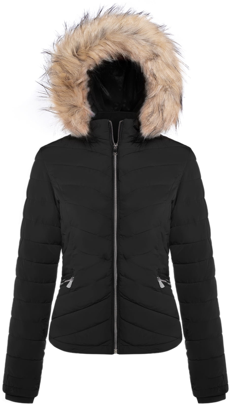 BodiLover, Women's, Winter Quilted Puffer Short Coat High Collar Jacket ...