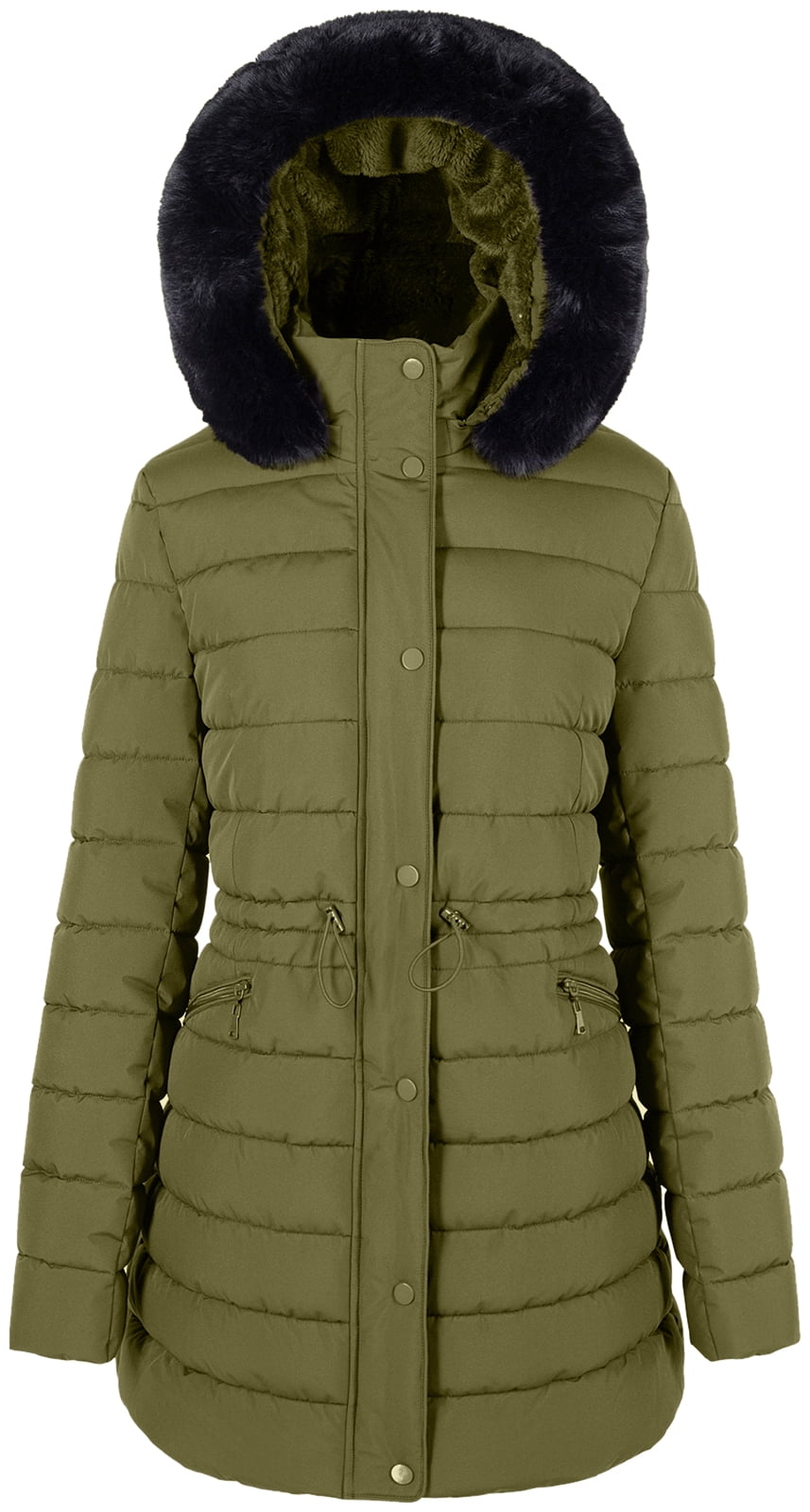 BodiLover, Women's, Winter Quilted Puffer Short Coat Jacket Plus ...