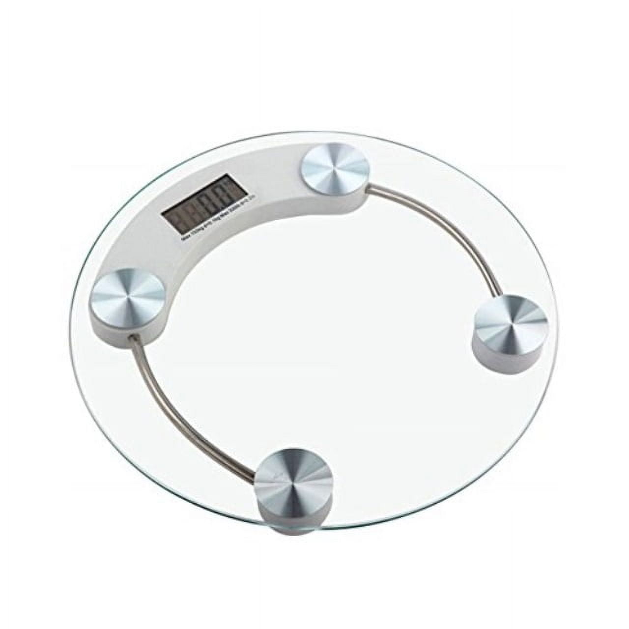 Bodico Round Glass Personal Digital Scale, 11 inches, Modern Clear ...