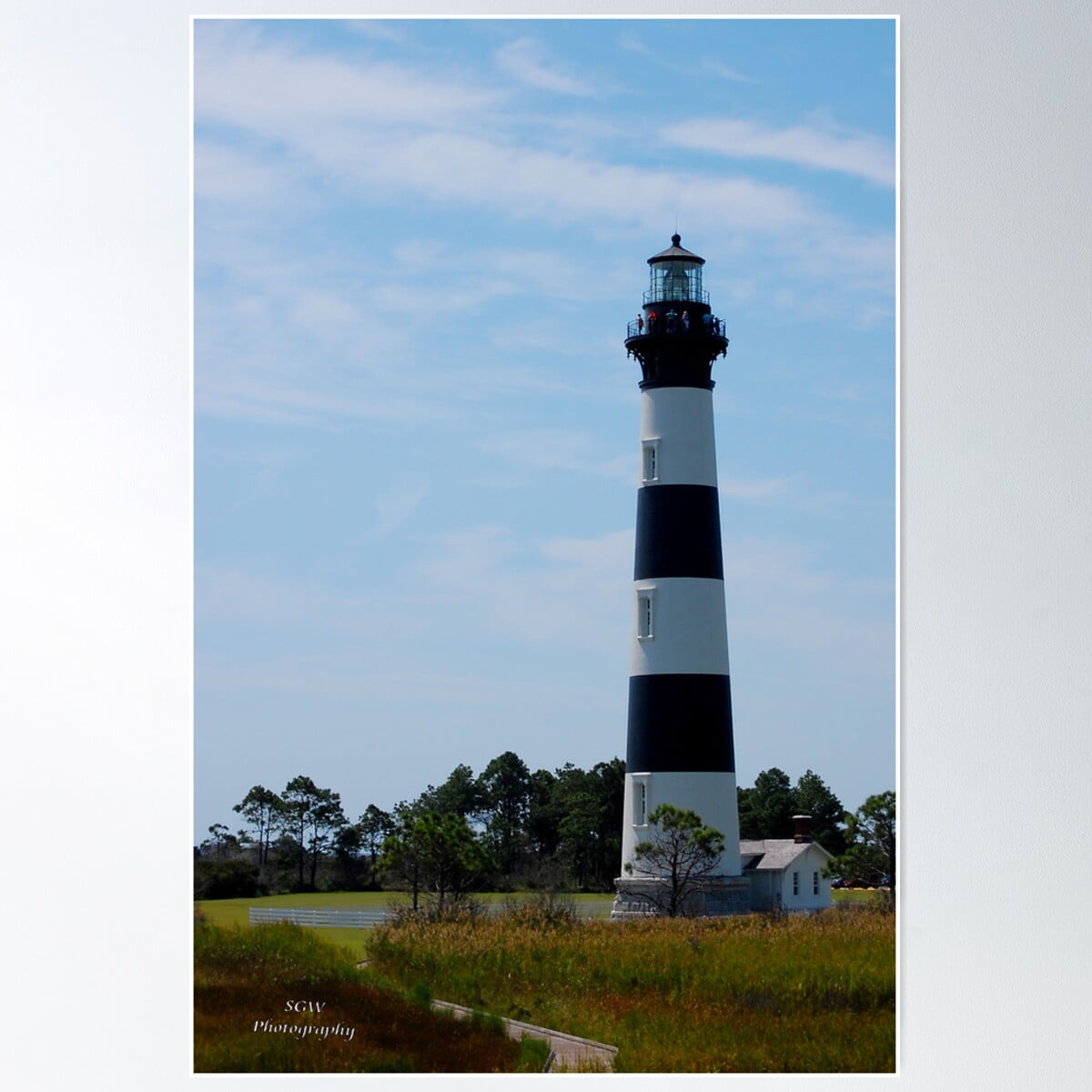 Bodie Lighthouse Of The Outer Banks Poster Wall Art, Modern Wall Decor For Living Room Bedroom ...