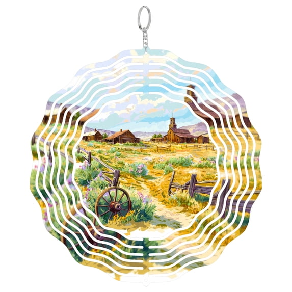 Bodie State Park Ghost Town 3D Wind Spinner Stainless Steel Hanging ...