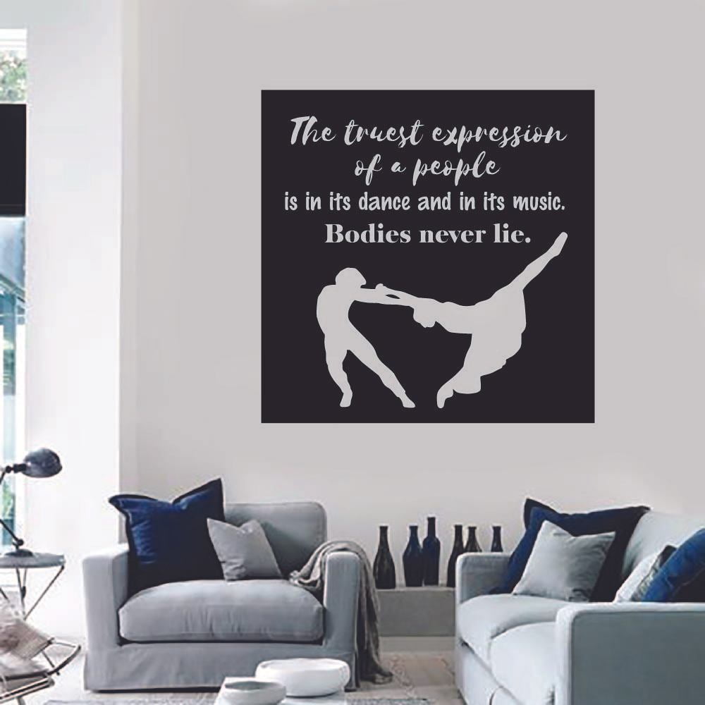 Bodies Never Lie Ballet Ballerina Motivation Quote Wall Sticker Art ...