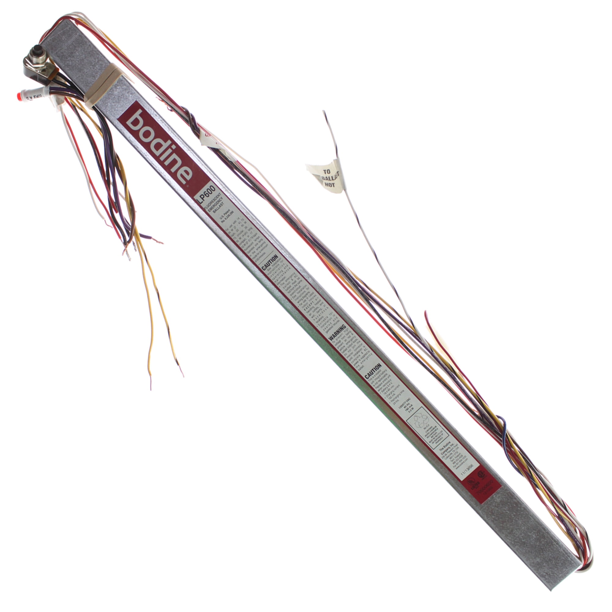 Bodine LP600 Light Tube, Linear Fluorescent Emergency Ballast, 14-55 ...