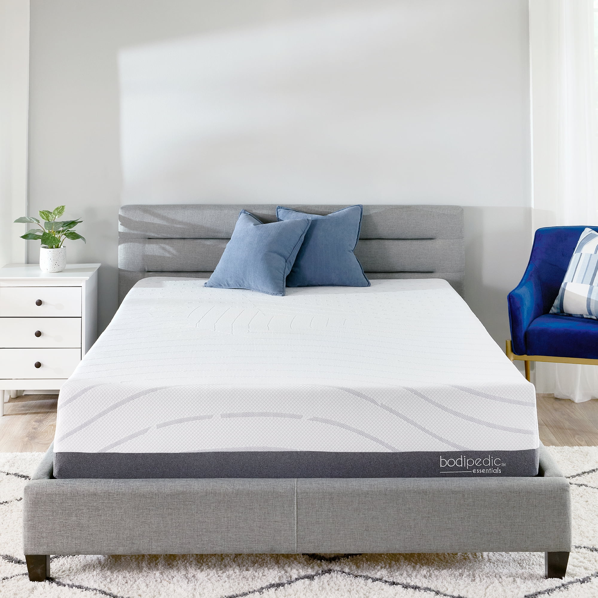 Bodipedic Essentials 12” Full Tri Layered Plush Comfort Gel Memory Foam Mattress - Walmart.com