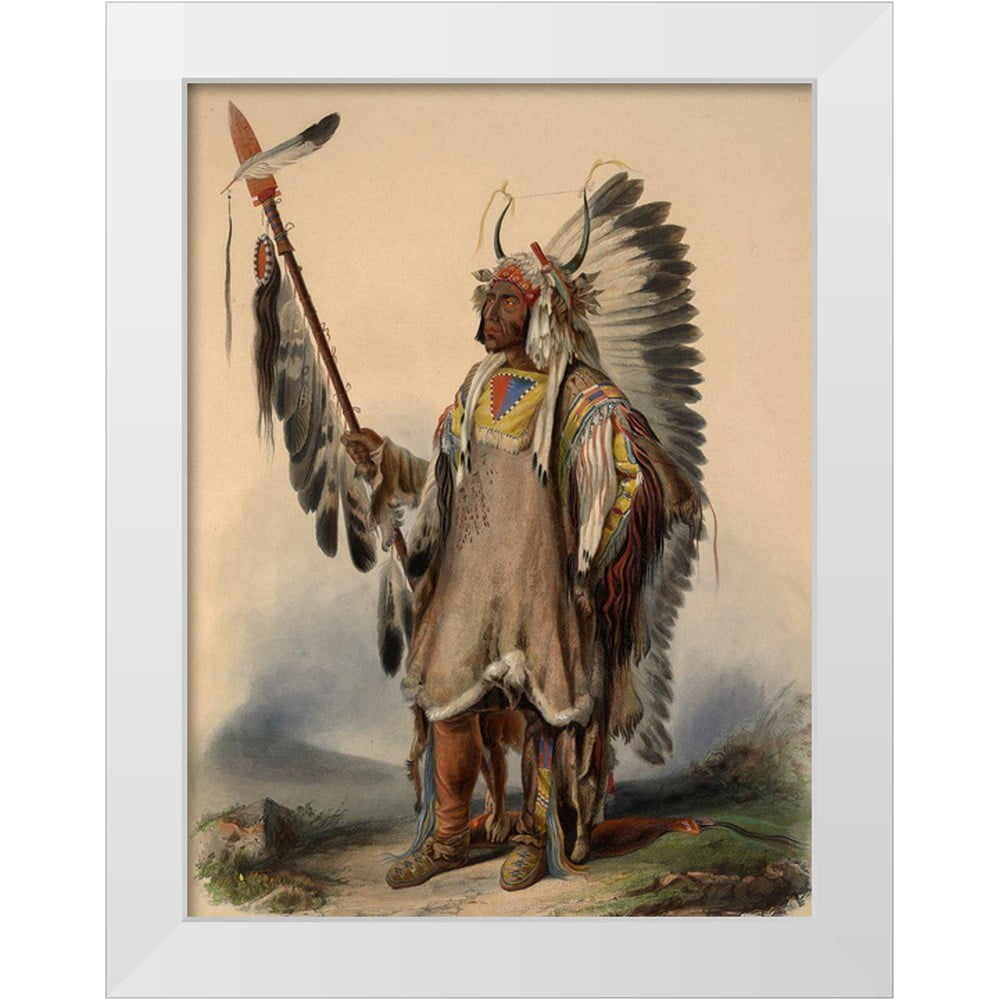 Bodmer, Karl 12x14 White Modern Wood Framed Museum Art Print Titled - A ...