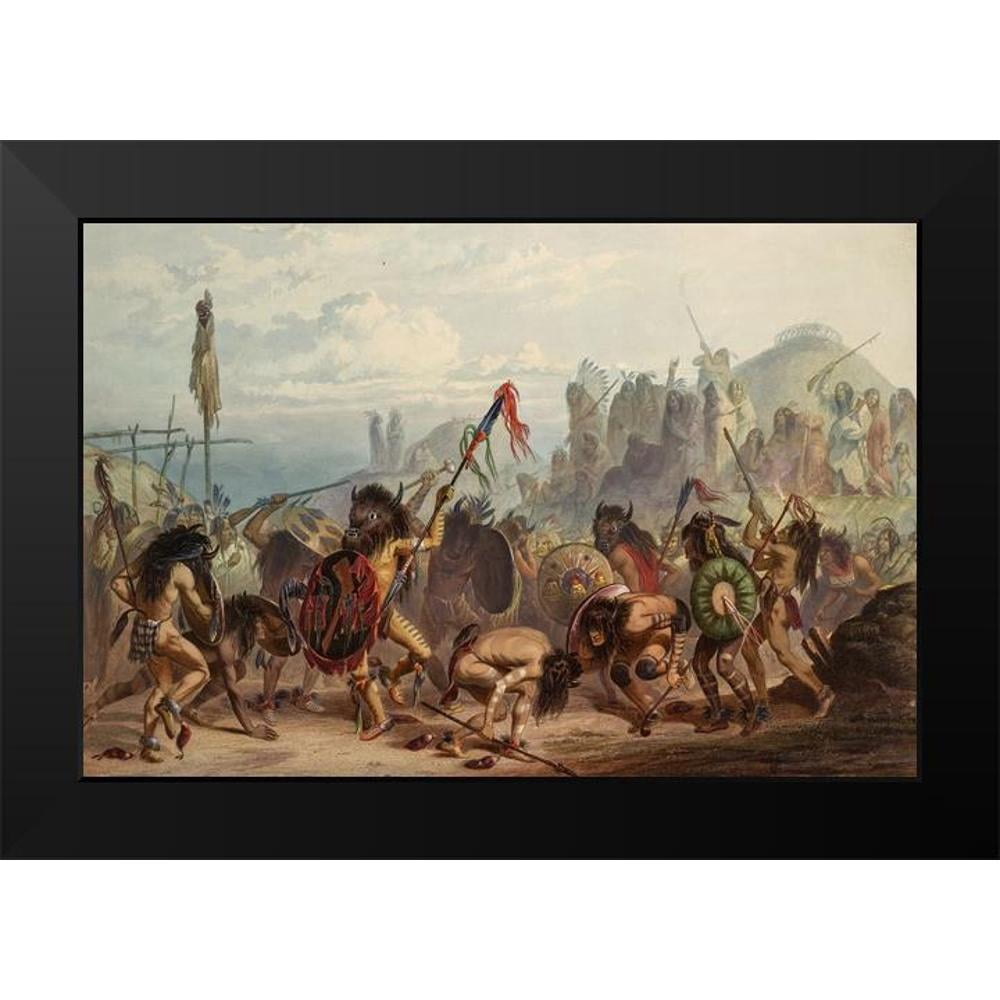 Bodmer, Karl 18x13 Black Modern Framed Museum Art Print Titled - Bison ...