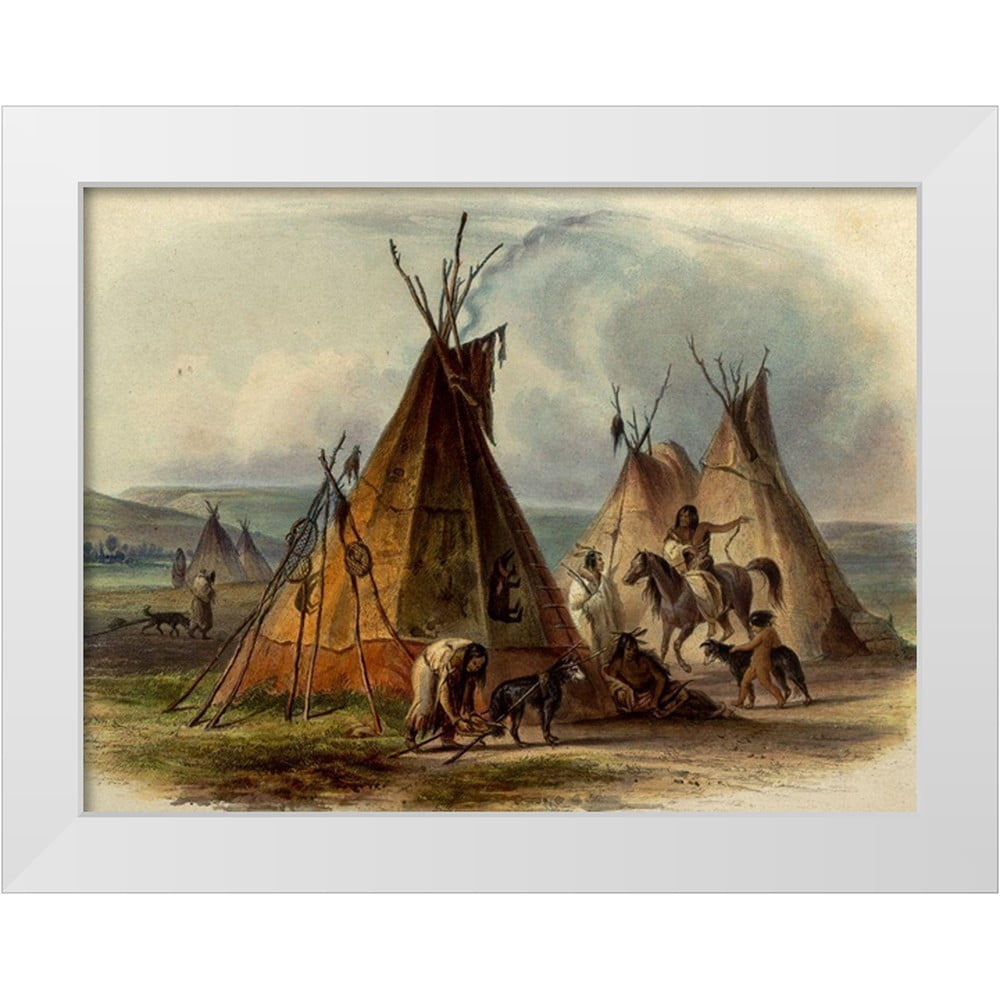 Bodmer, Karl 18x15 White Modern Wood Framed Museum Art Print Titled - A ...
