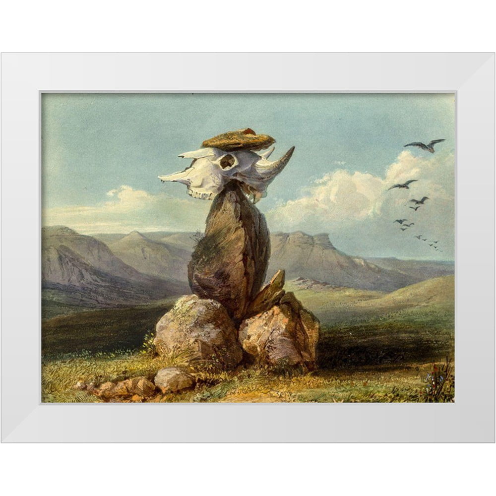 Bodmer, Karl 24x19 White Modern Wood Framed Museum Art Print Titled ...