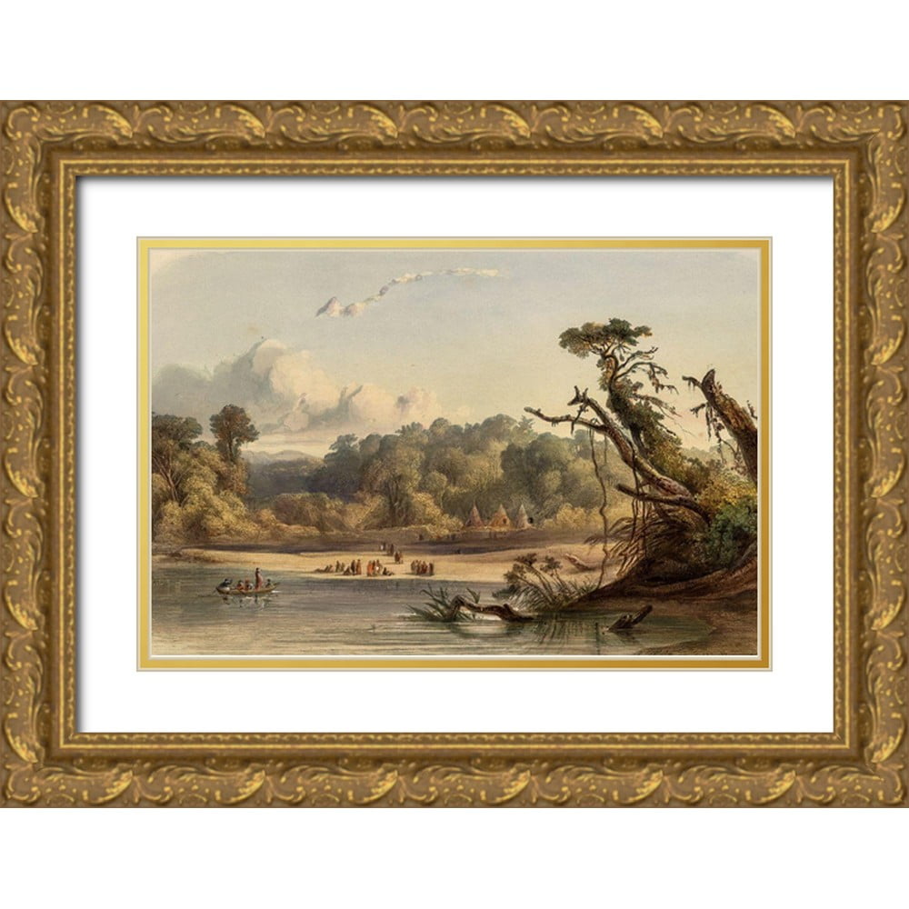 Bodmer, Karl 32x23 Gold Ornate Wood Framed with Double Matting Museum Art Print Titled - Punca ...