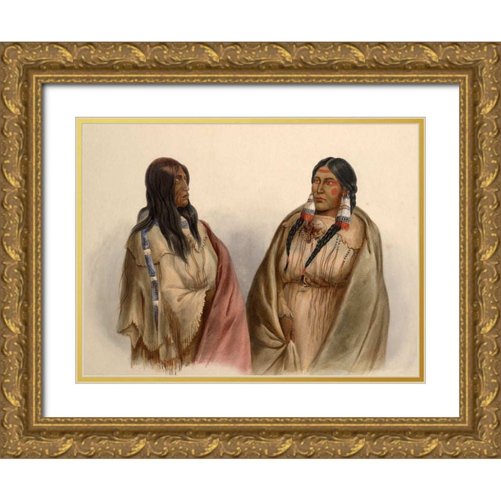 Bodmer, Karl 32x25 Gold Ornate Wood Framed with Double Matting Museum ...