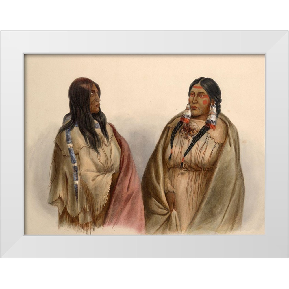 Bodmer, Karl 32x25 White Modern Wood Framed Museum Art Print Titled ...