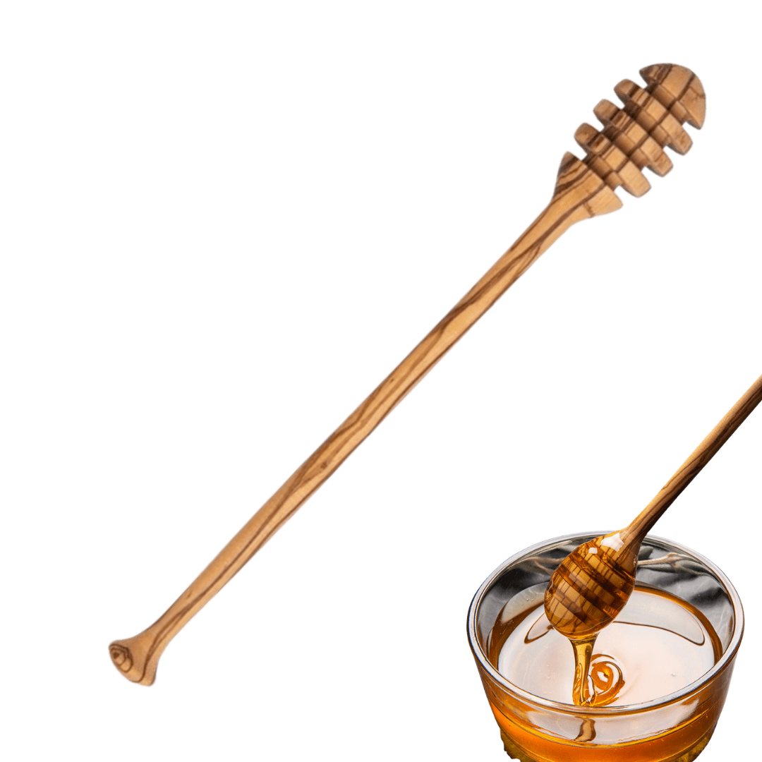 Bodrium Olive Wood Honey Dipper Stick 7.1 inch Handcrafted from Natural ...