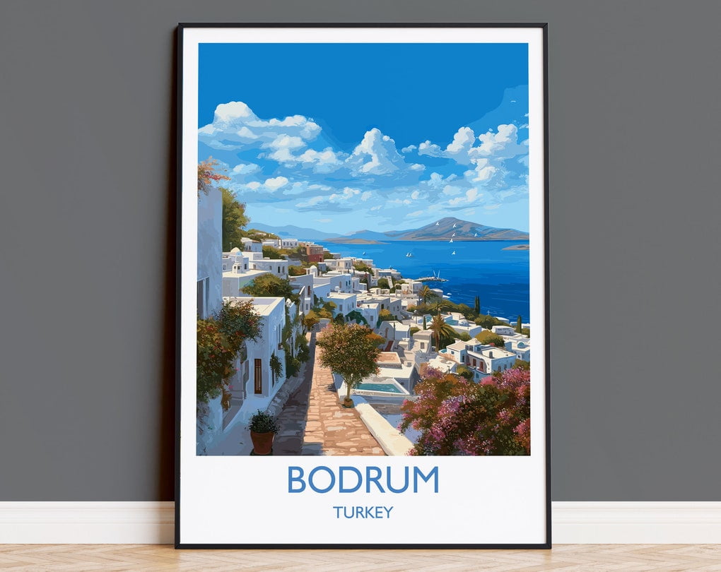 Bodrum Travel Print, Travel Poster Of Bodrum, Turkey Poster, Bodrum ...