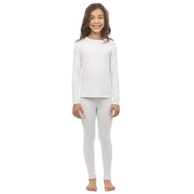 Bodtek Girls Crewneck long johns base layer Set (White Small) - Walmart ...