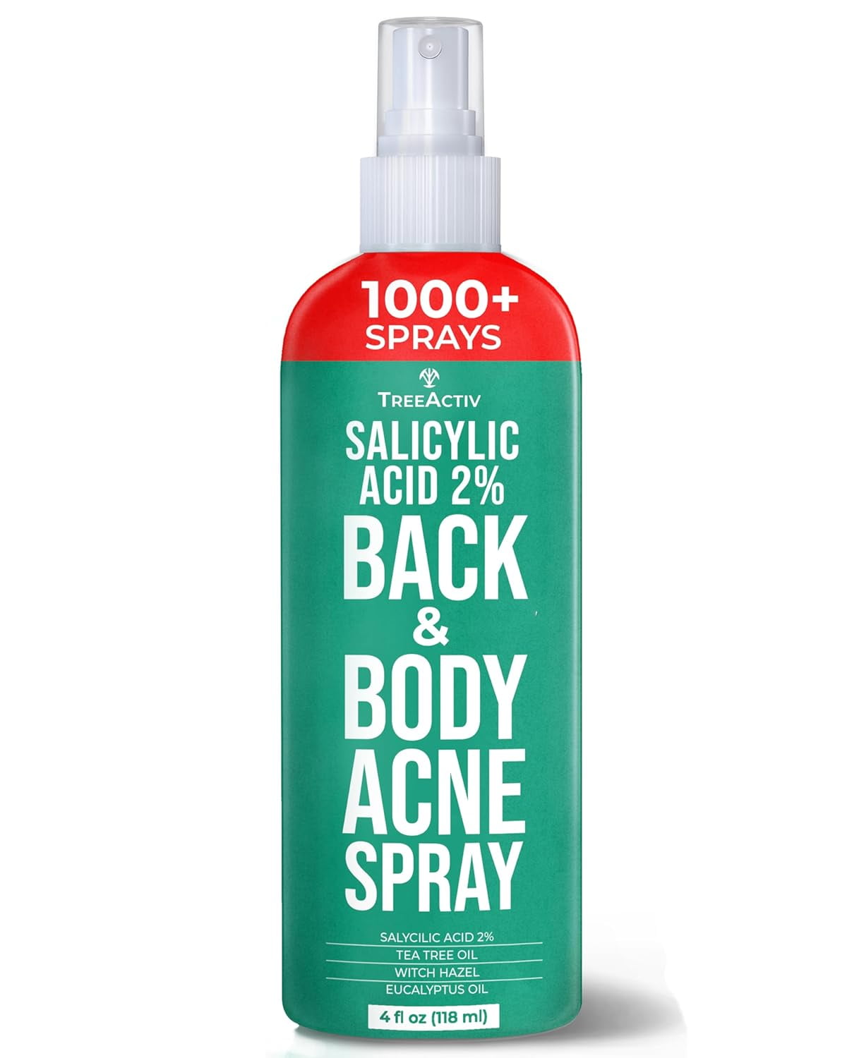 Body Acne Treatment Spray, 2% Salicylic Acid Spray, Back Acne Spray ...