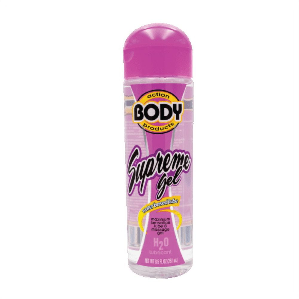 Body Action Natural Supreme Gel, Water Based Personal Lubricant, 8.5 oz ...