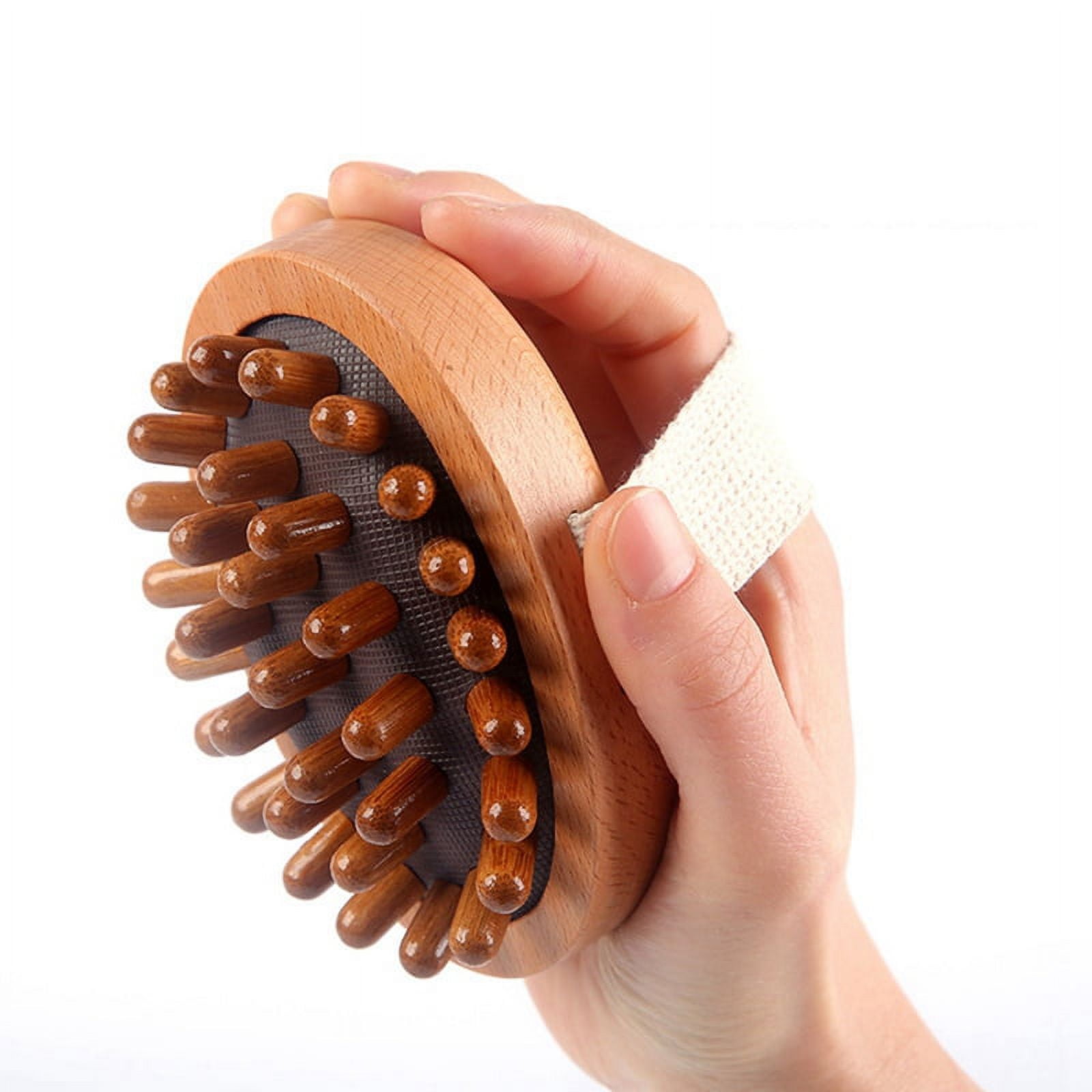 Body Anti Cellulite Brush Soothing Wooden Essential Oil Spa-Air Cushion ...
