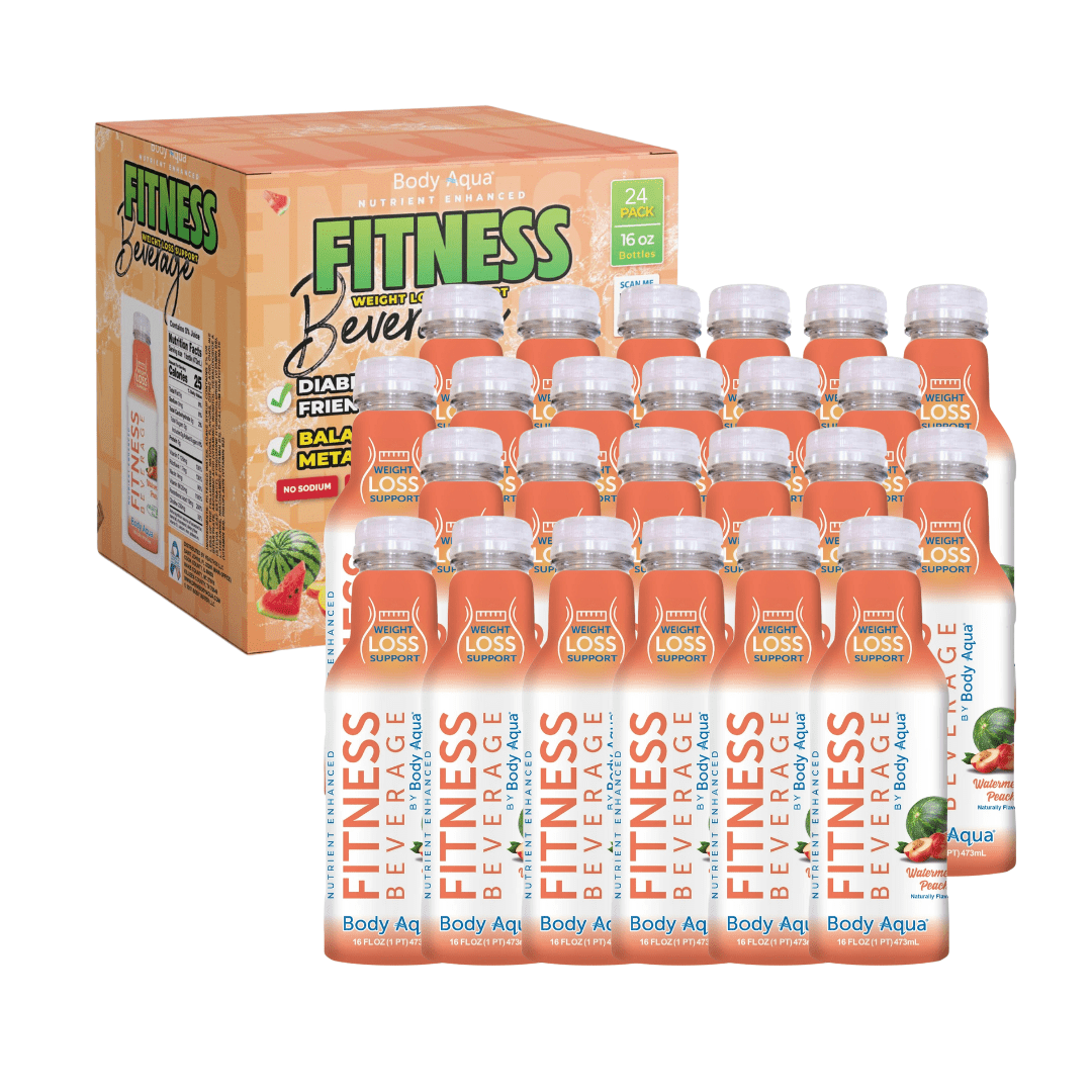Body Aqua Fitness Beverage, Watermelon Peach, 16 fl oz, 24 Pack ...